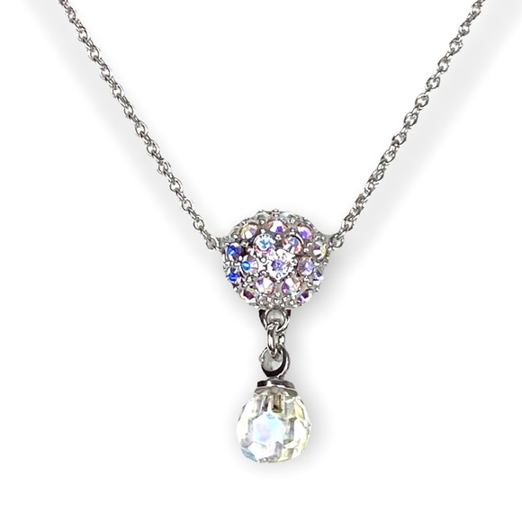 Swarovski | Jewelry | Swarovski Crystal Fireball Silver Necklace | Poshmark